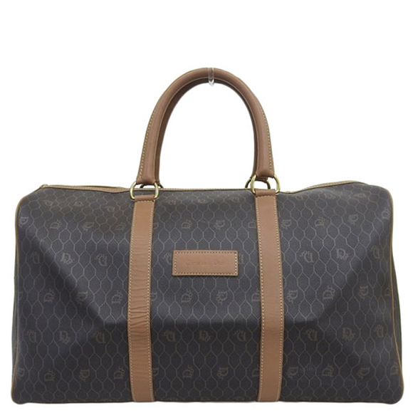 Dior | Bags | Dior Logo Pattern Boston Bag Dark Brown | Poshmark